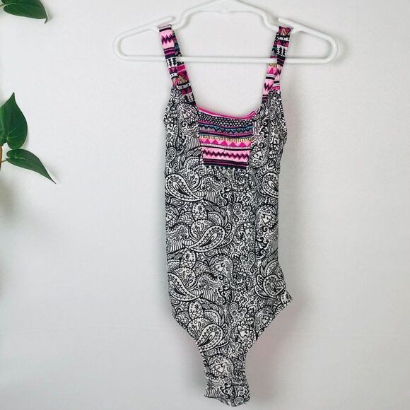 Limited Too | Swim | Girls 6x Swimsuit Paisleylimited Too Black Pink ...